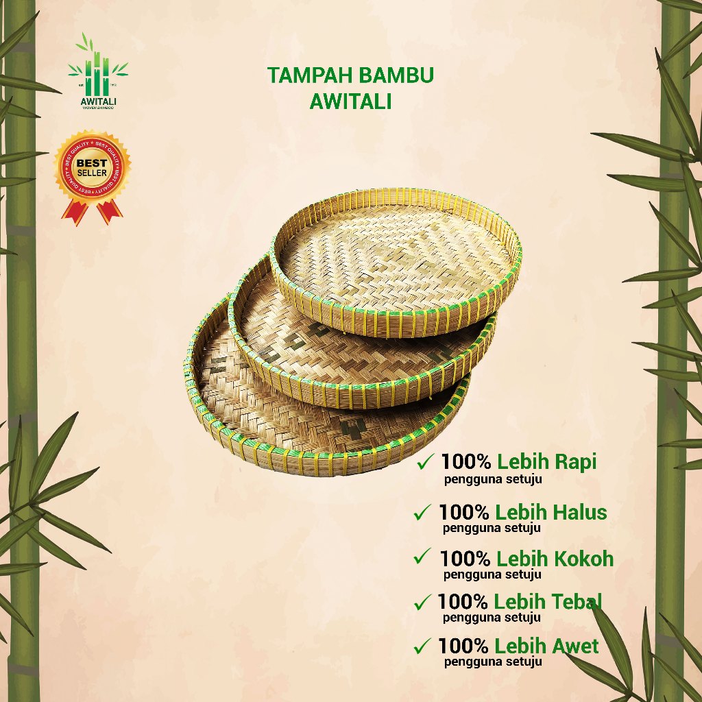 Awitali Bamboo Winnowing Tray Restaurant Plate Woven Bamboo Tray Table ...