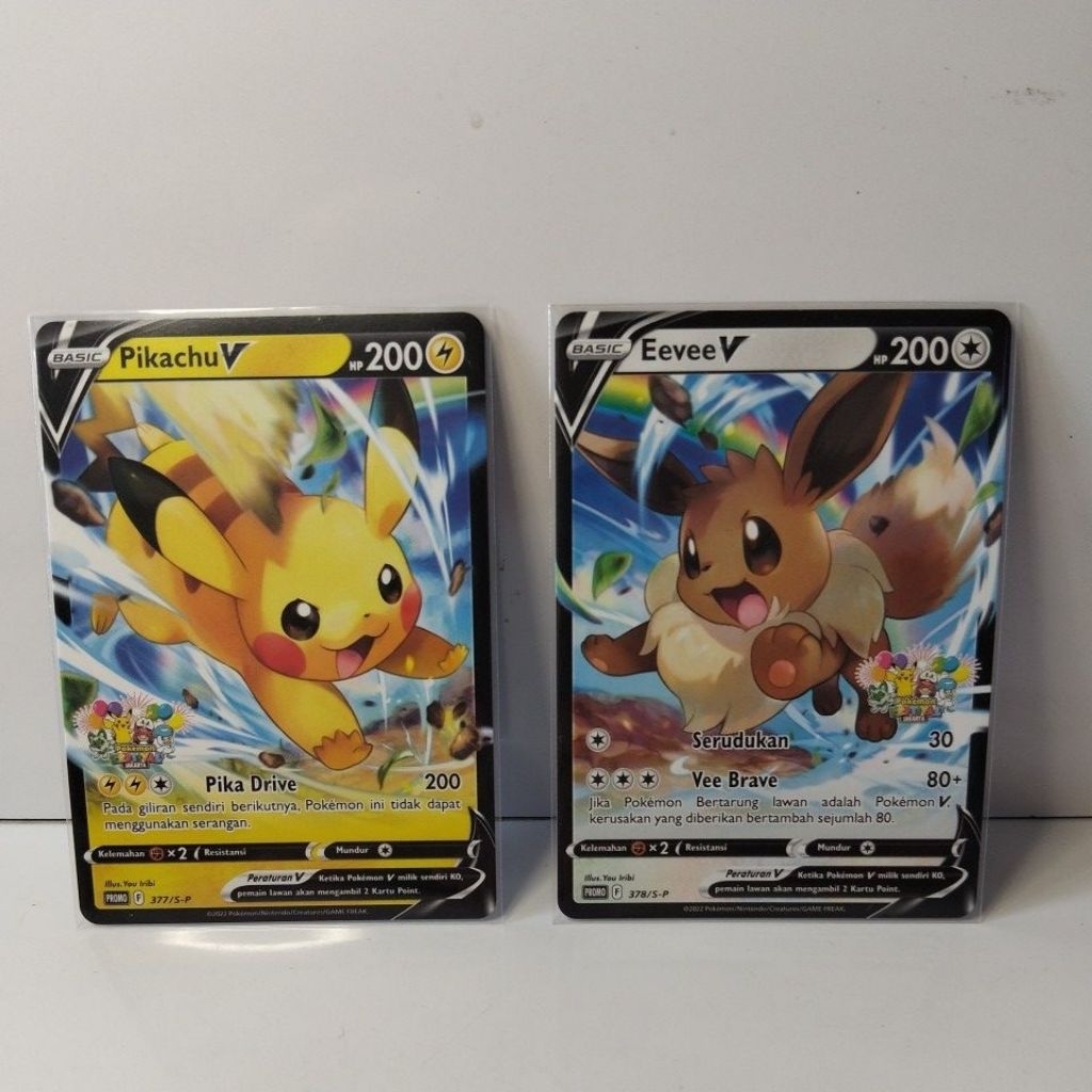 Pikachu and Eevee V Festival 2025 RR Pokemon TCG Cards | Shopee Malaysia