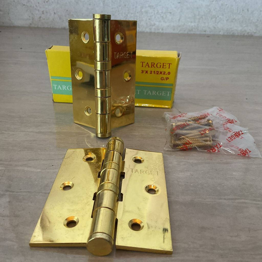TARGET yellow/gold 3" window door hinges | Shopee Malaysia