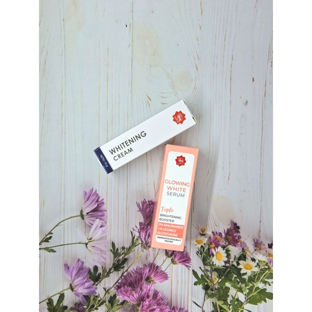 Basic Viva Package [ 2 in 1 ] Combo Serum + Whitening Cream to Brighten ...