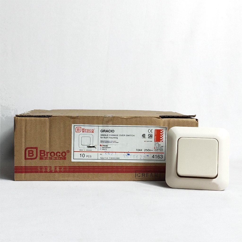 Broco Gracio Hotel Ankle Switch 1 Gang 2 Way - 4163 Cream | Shopee Malaysia