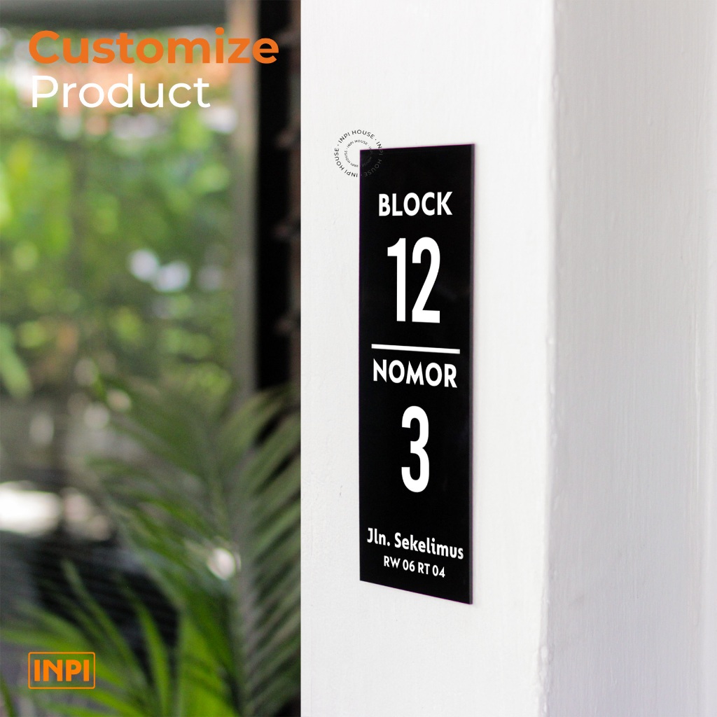 Custom Acrylic Address Indicator Sign - INPI HOUSE | Shopee Malaysia
