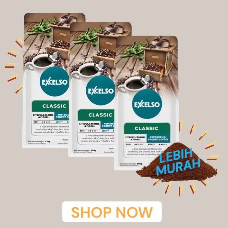 Excelso Classic Ground Coffee 200g | Shopee Malaysia