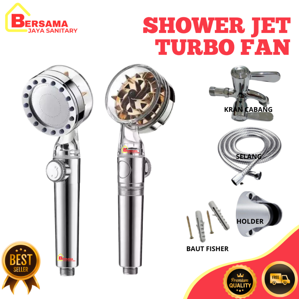 Bathroom shower Shower Jet Turbo Fan Head Waterfall High-Pressure ...