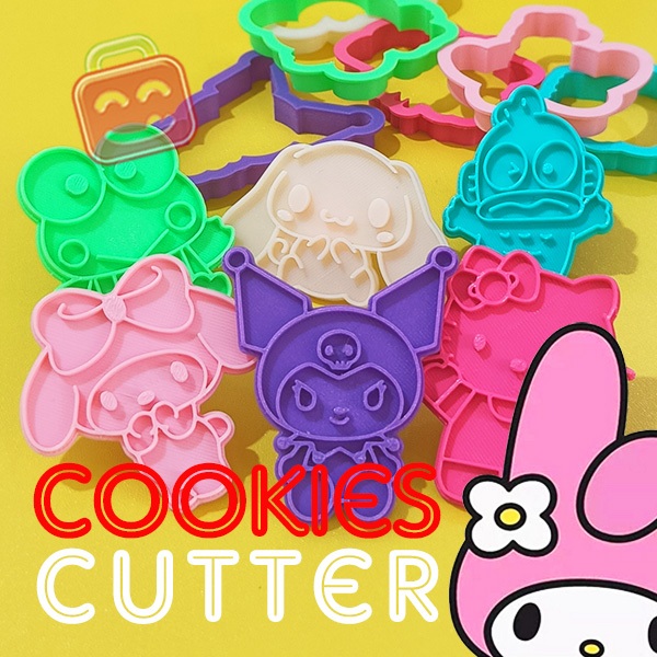 SANRIO Cookies Cutter Character Full Body STAMP EMBOSSER Bento School ...