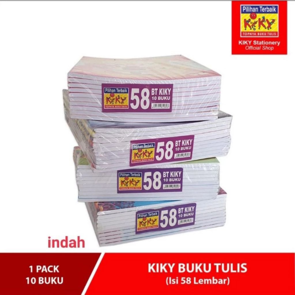 Kiky Color Notebook 58 LBR 1 Pack (10 Books) | Shopee Malaysia