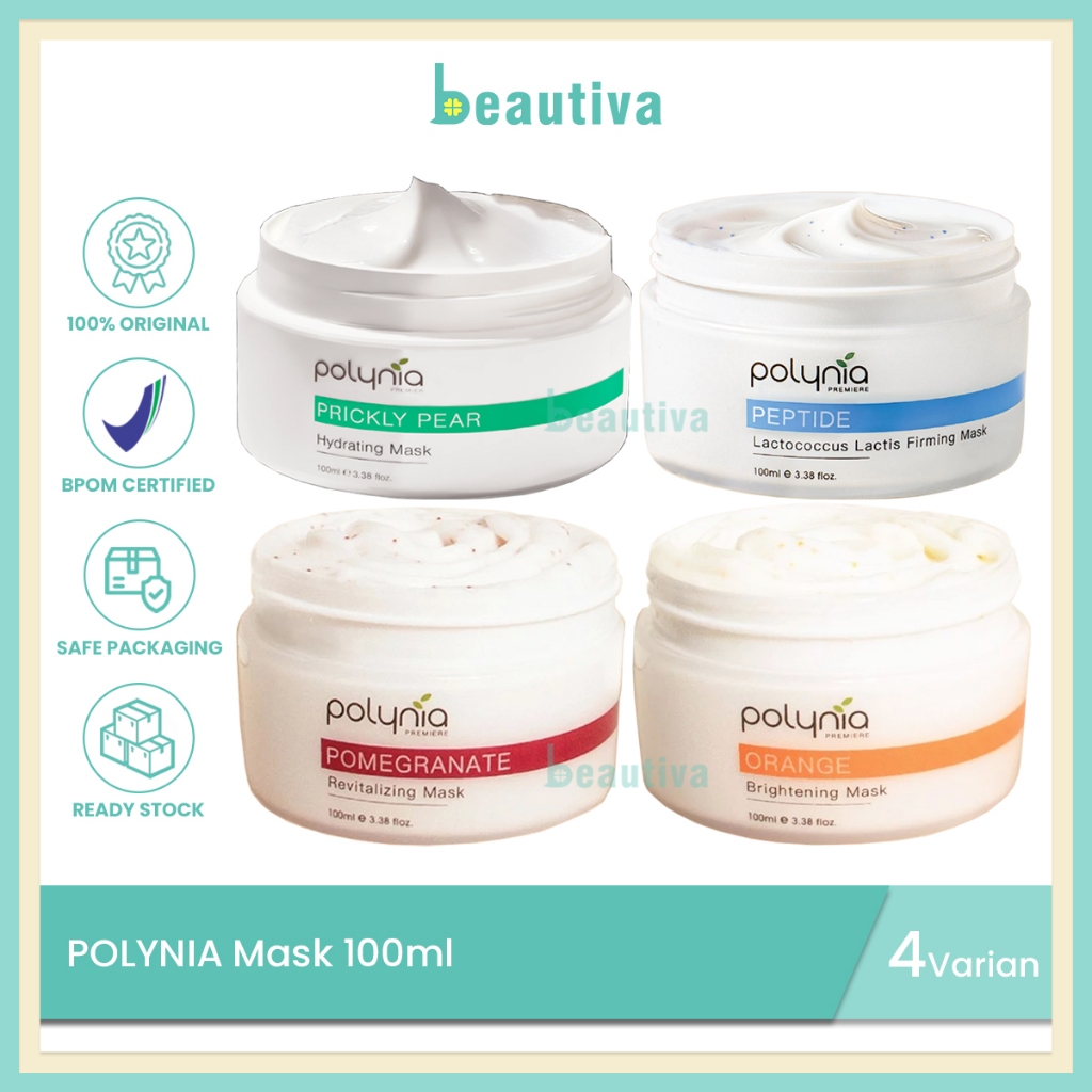 POLYNIA Mask 100ml | Orange Brightening Mask - Pomegranate Revitalizing ...