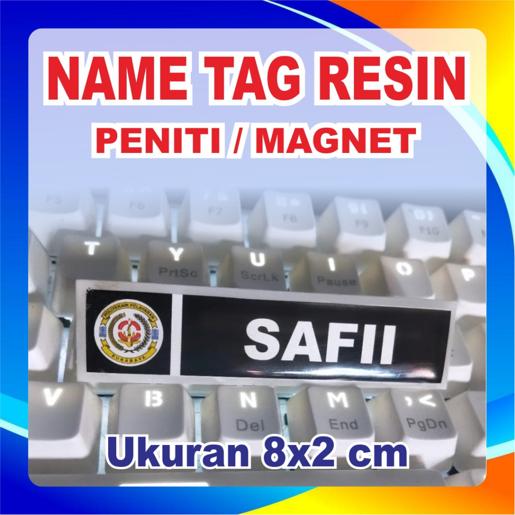 Name Tag / Chest Name Made of Brass Plate / Stainless Resin Coated Size ...