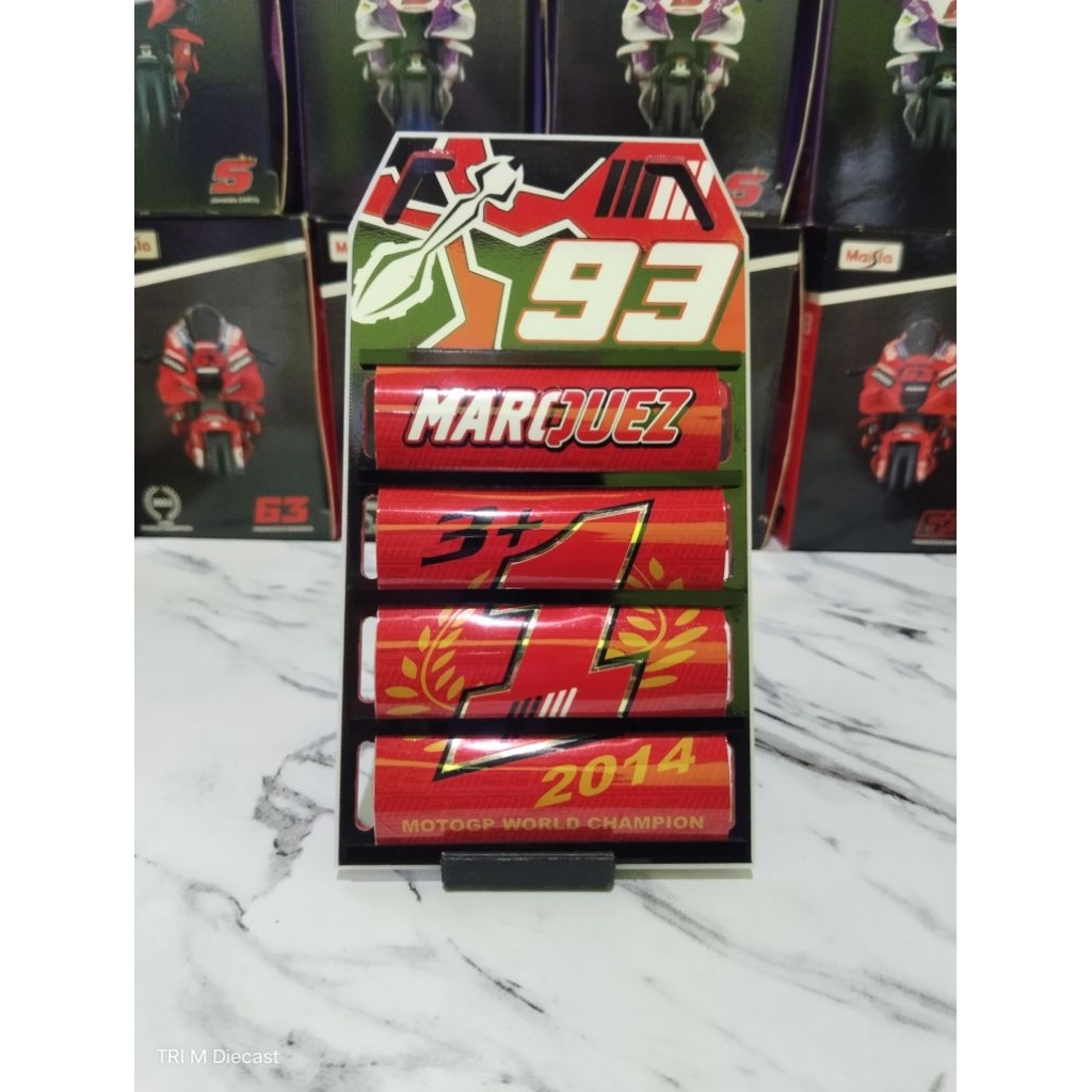 Miniature pit board marc marquez world champion motogp 2014 1:12 scale ...