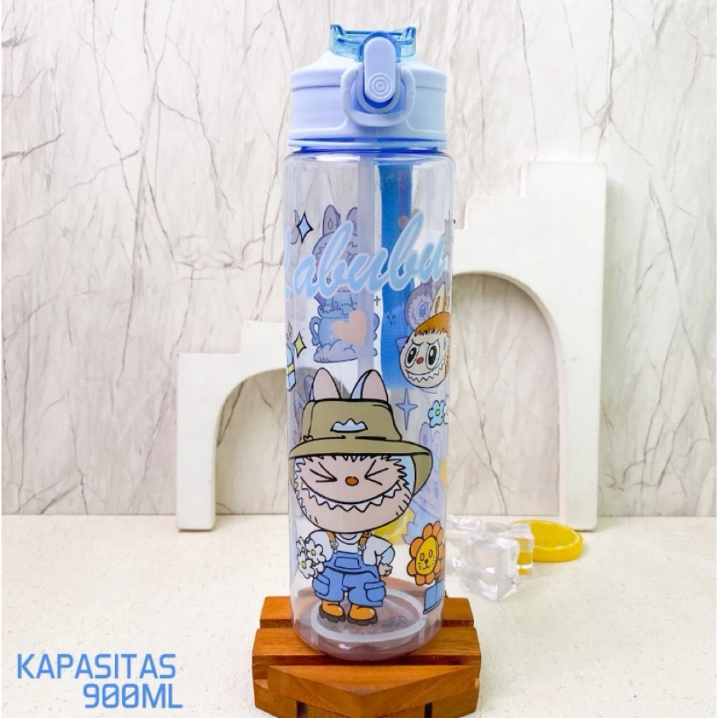 Labubu Blue Drinking Bottle 900 ml | Shopee Malaysia