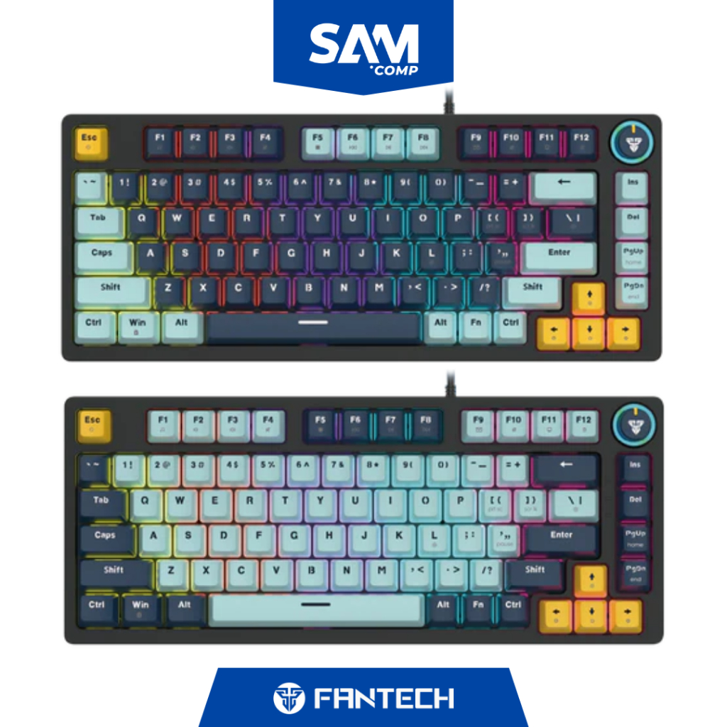 Fantech ATOM 81 MK875 V2 MIZU 75% Hotswap Mechanical Keyboard Gaming ...
