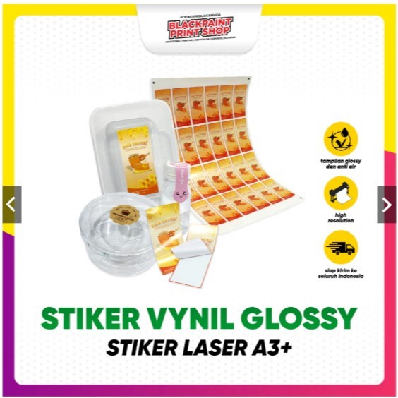 A3+ Glossy K-Tak Laser Label Stickers / Food Packaging Stickers ...
