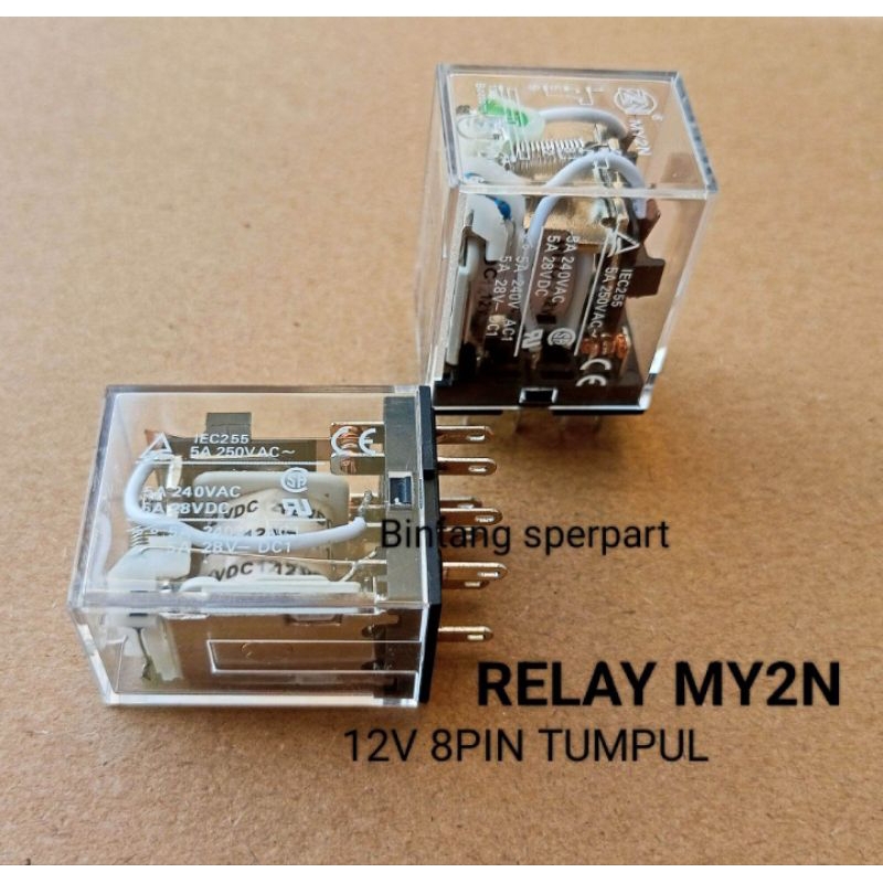 Relay MY2N 12 VOLT 8PIN TUMPUL 5A 250VAC RELAY 12VOLT 8PIN MY2N TUMPUL ...