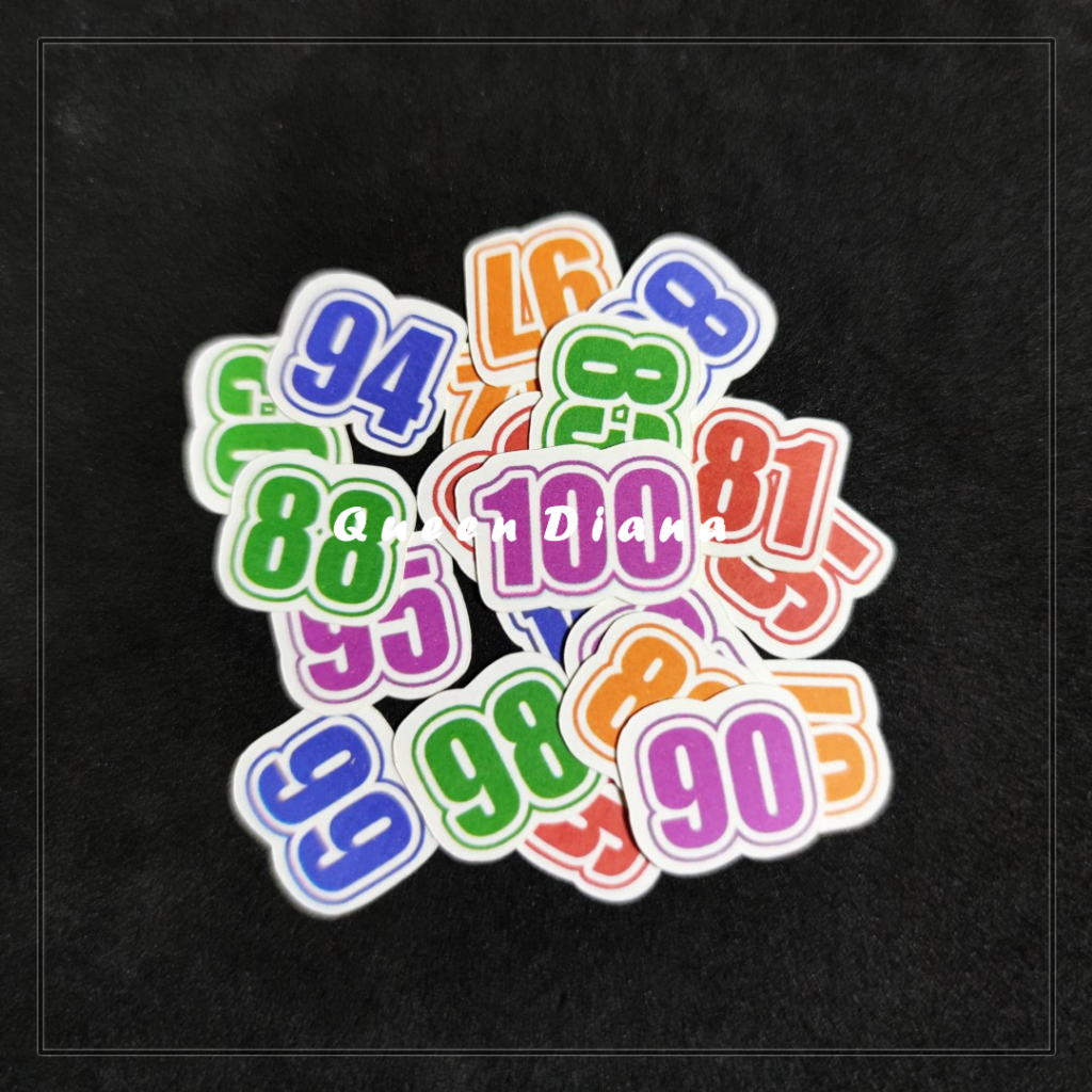 20 pcs mini number stickers, you can choose cute small colors and ...