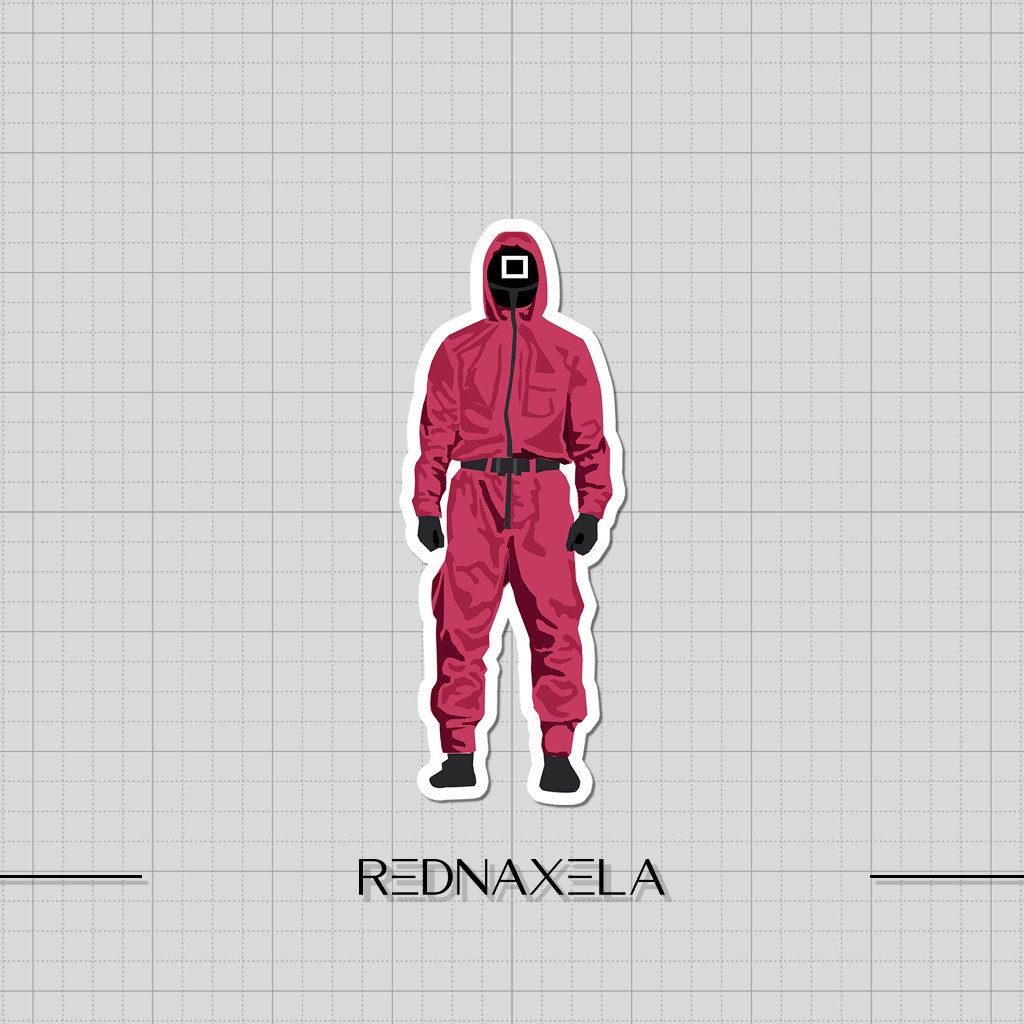 Squid Game Soldier Vinyl Sticker 2 Outdoor Suitcase Stickers Waterproof ...