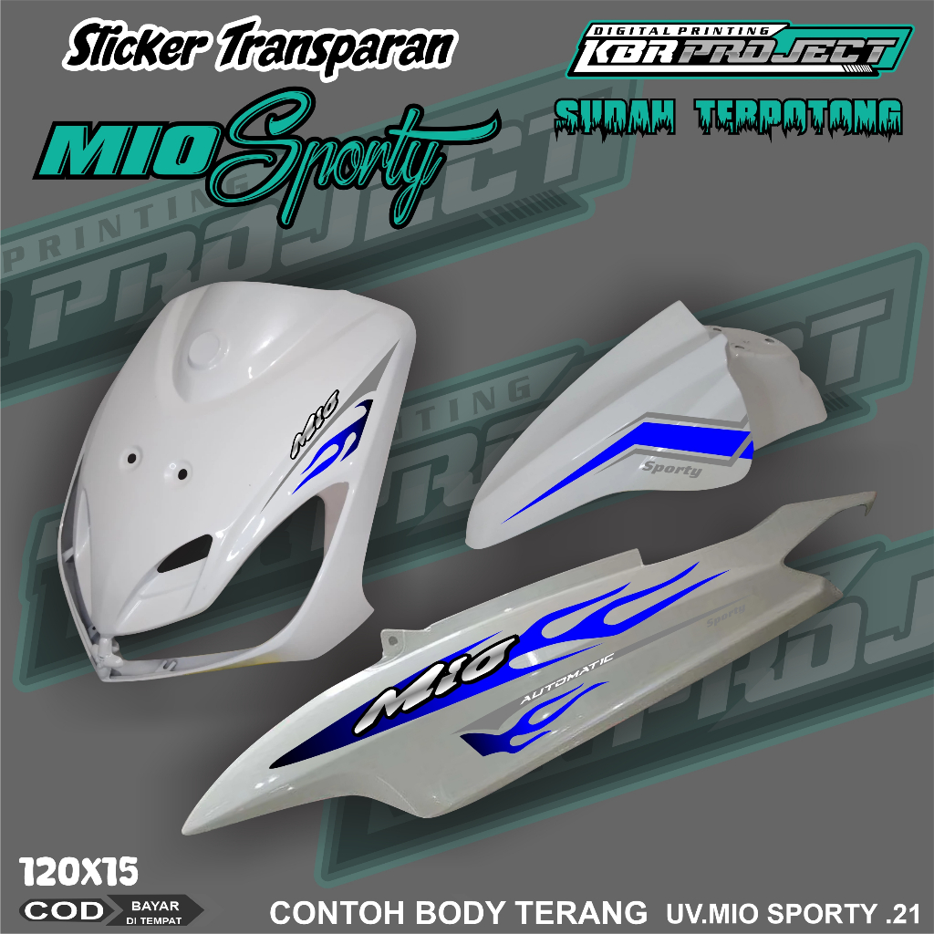 Mio SPORTY PREMIUM TRANSPARENT STRIPING STICKERS COOL MOTORCYCLE LIS ...