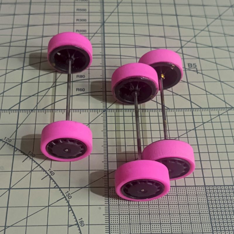 MERAH Tamiya ORIGINAL PINK HARD PINK TIRE LATHE RELG DISH CARBON WHEELS ...