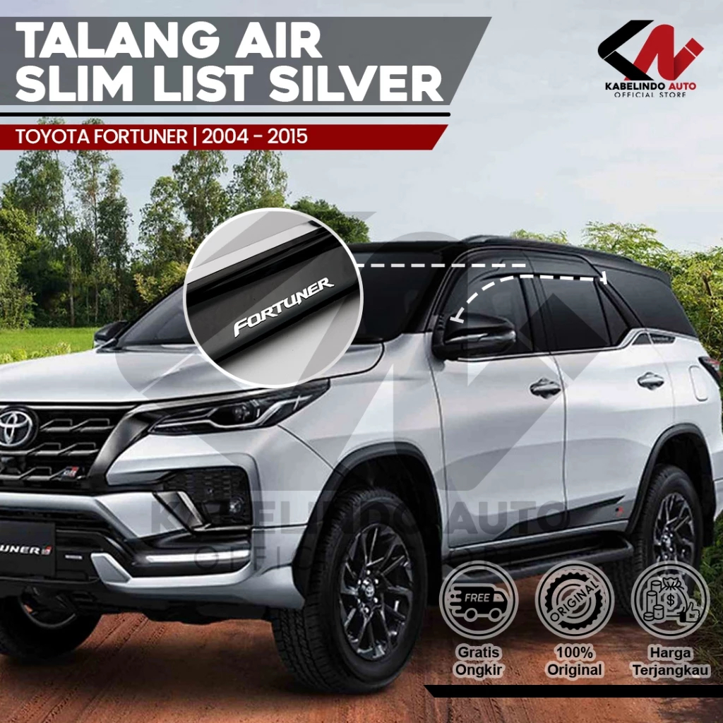 Toyota Fortuner Car Door Water Gutters 2004 - 2015 Model Slim List ...