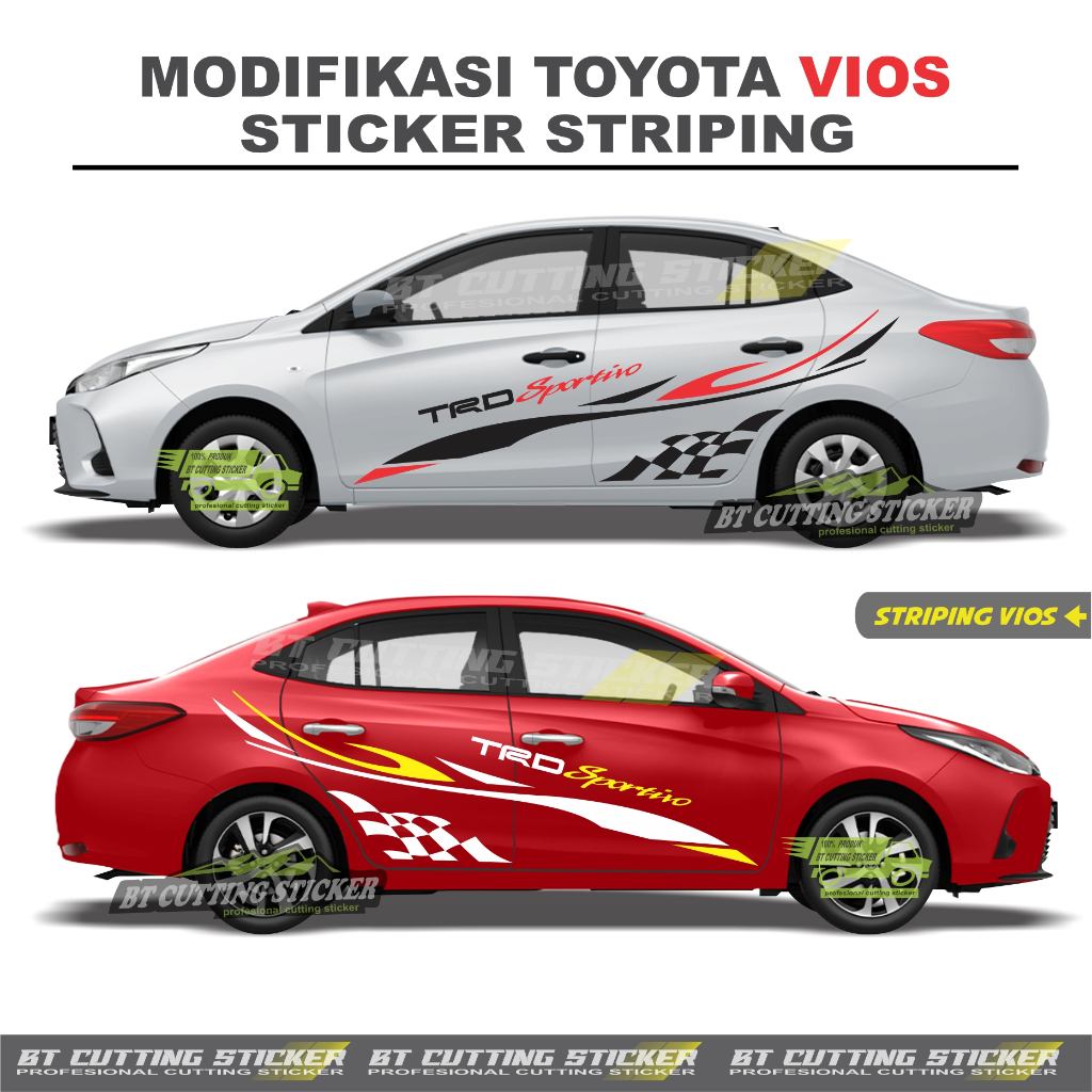 Vs9 TOYOTA VIOS STRIPING / TOYOTA VIOS STICKER / VIOS CAR STICKER ...