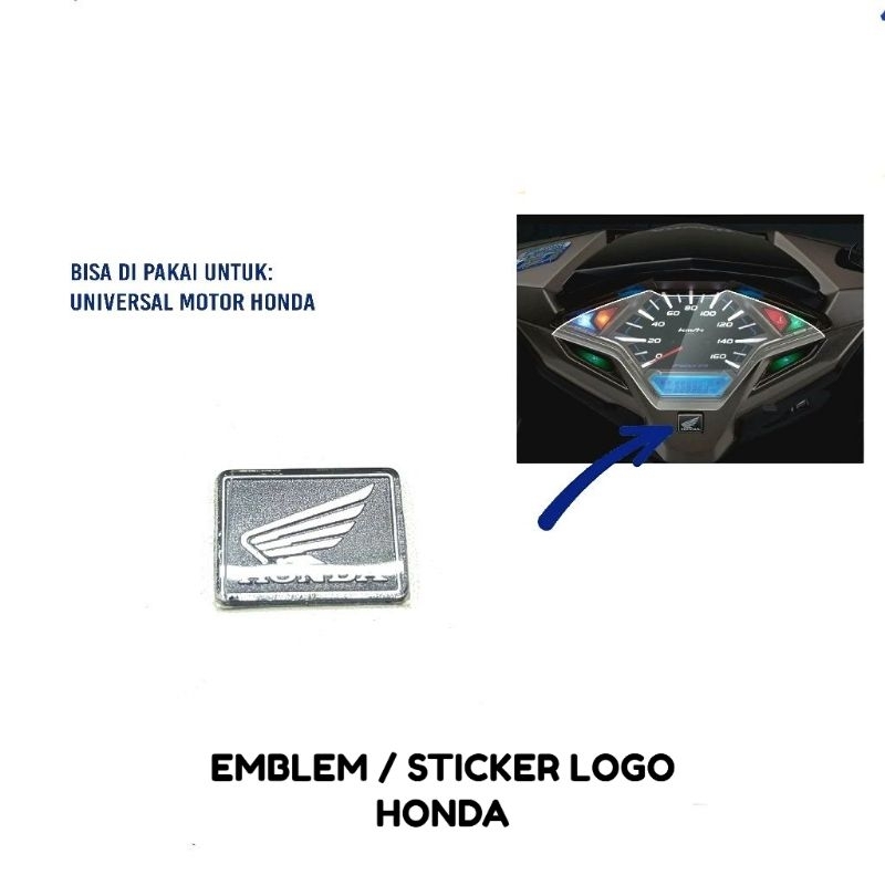 Honda Emblem - Embossed Honda Emblem Front Shell Logo Sticker | Shopee ...