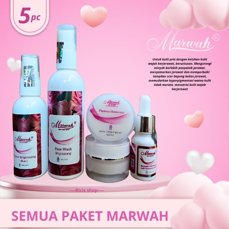 HITAM Marwah skincare all packages platinum diamond bright tea tree ...