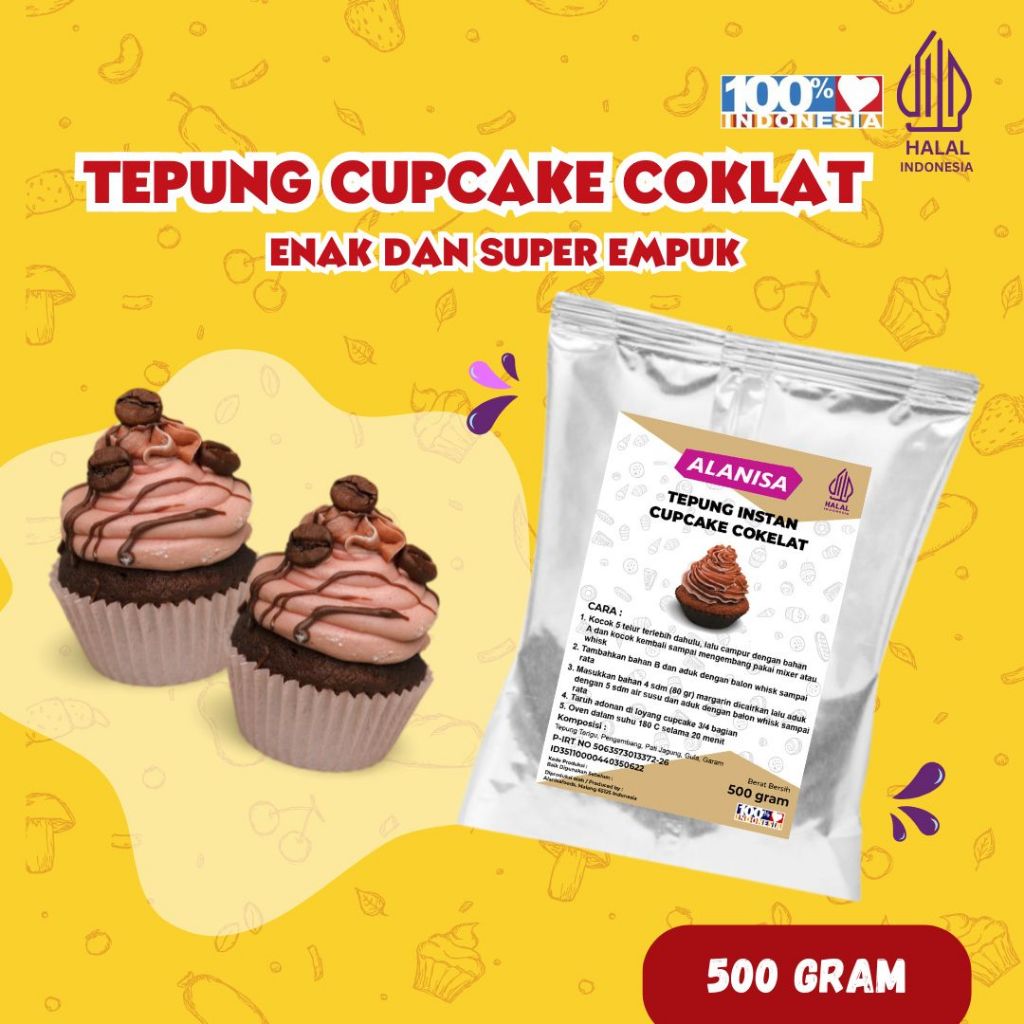 Original Chocolate Cupcake Premix Flour 500gr | Shopee Malaysia