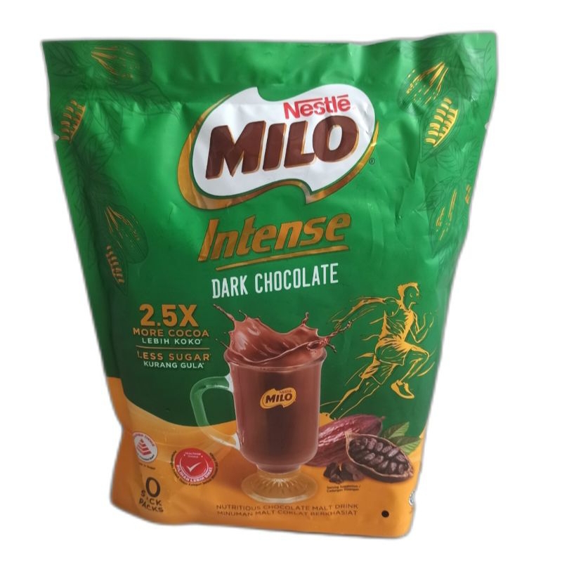 Milo Intense 3in1 Less Sugar Ready to Drink contains 10 Sachets ...