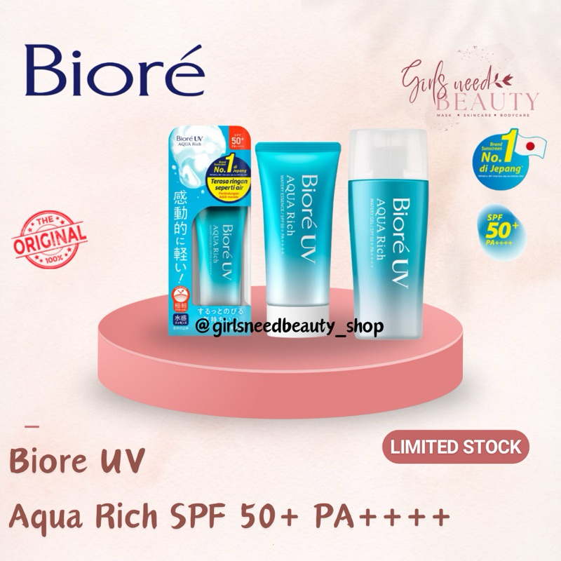 Biore UV Aqua Rich Sunscreen Sun screen Sunblock SPF 50 PA ...
