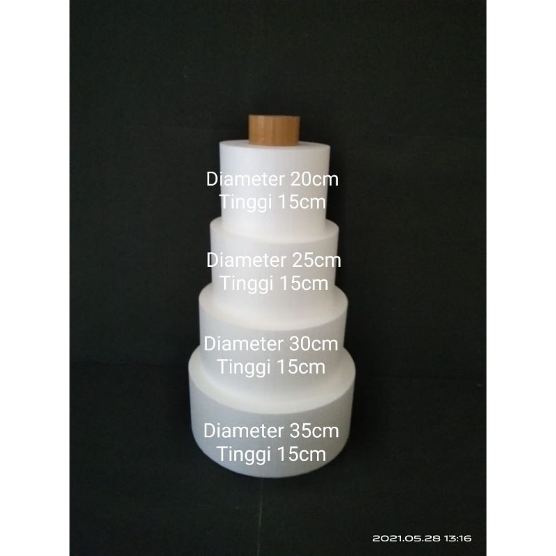 Styrofoam Dummy Cake Set 4 Tiers Height 60cm Cork Cake Tier 20x15 ...