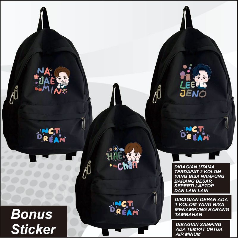 Backpack School Bag Nct Dream Haechan Lee Jeno Na Jae Min Chenle Park ...