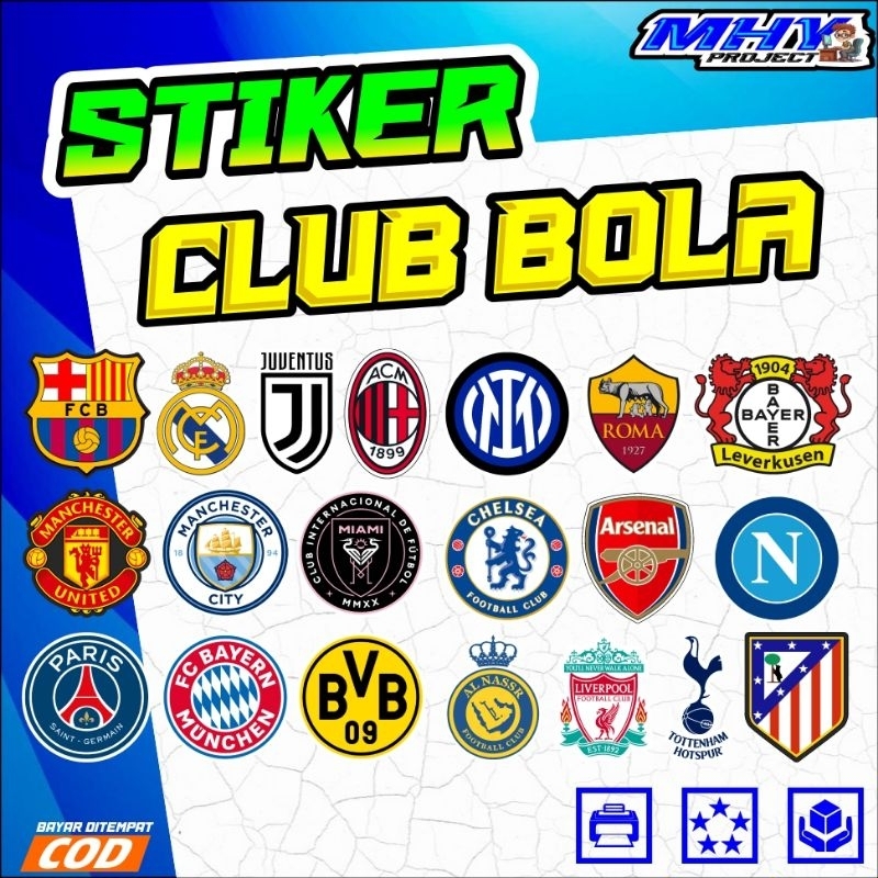 Football club logo sticker / football club logo cutting sticker ...