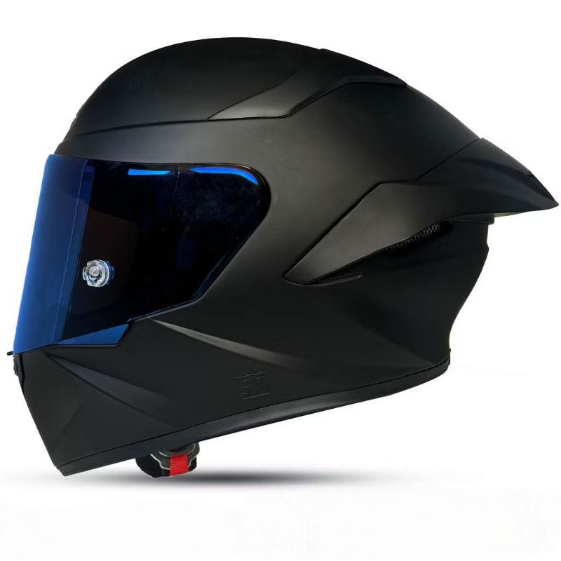 MLA Crypton Full Face Helmet | Black Matte Glass Blue Iridium ...
