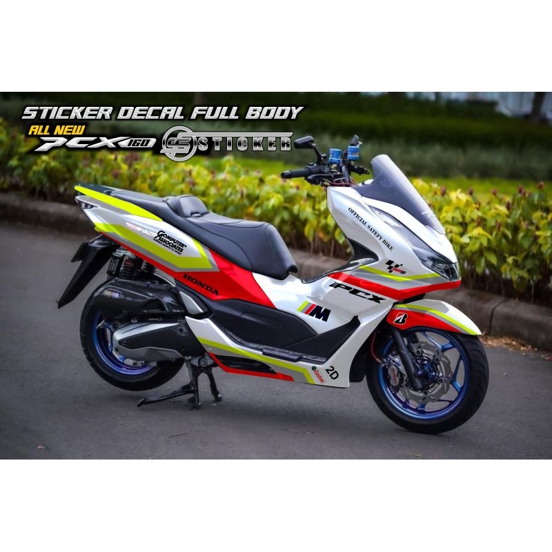 Honda pcx 160/150 motorbike variation sticker decal, full body striping ...
