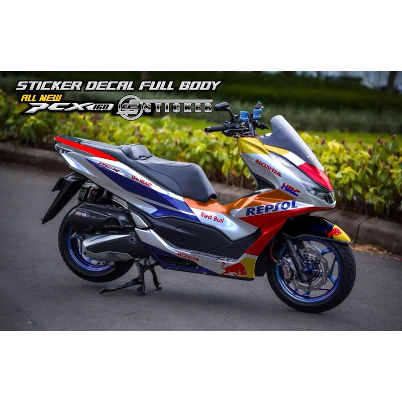 Honda pcx 160/150 motorbike variation sticker decal, full body striping ...