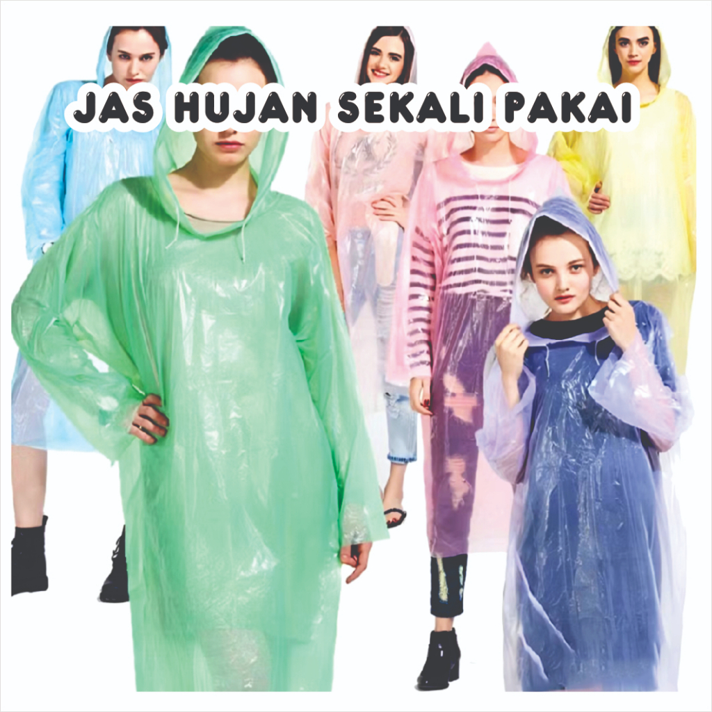 Disposable Plastic RAINCOAT Poncho Disposable Plastic Rain Coat ...