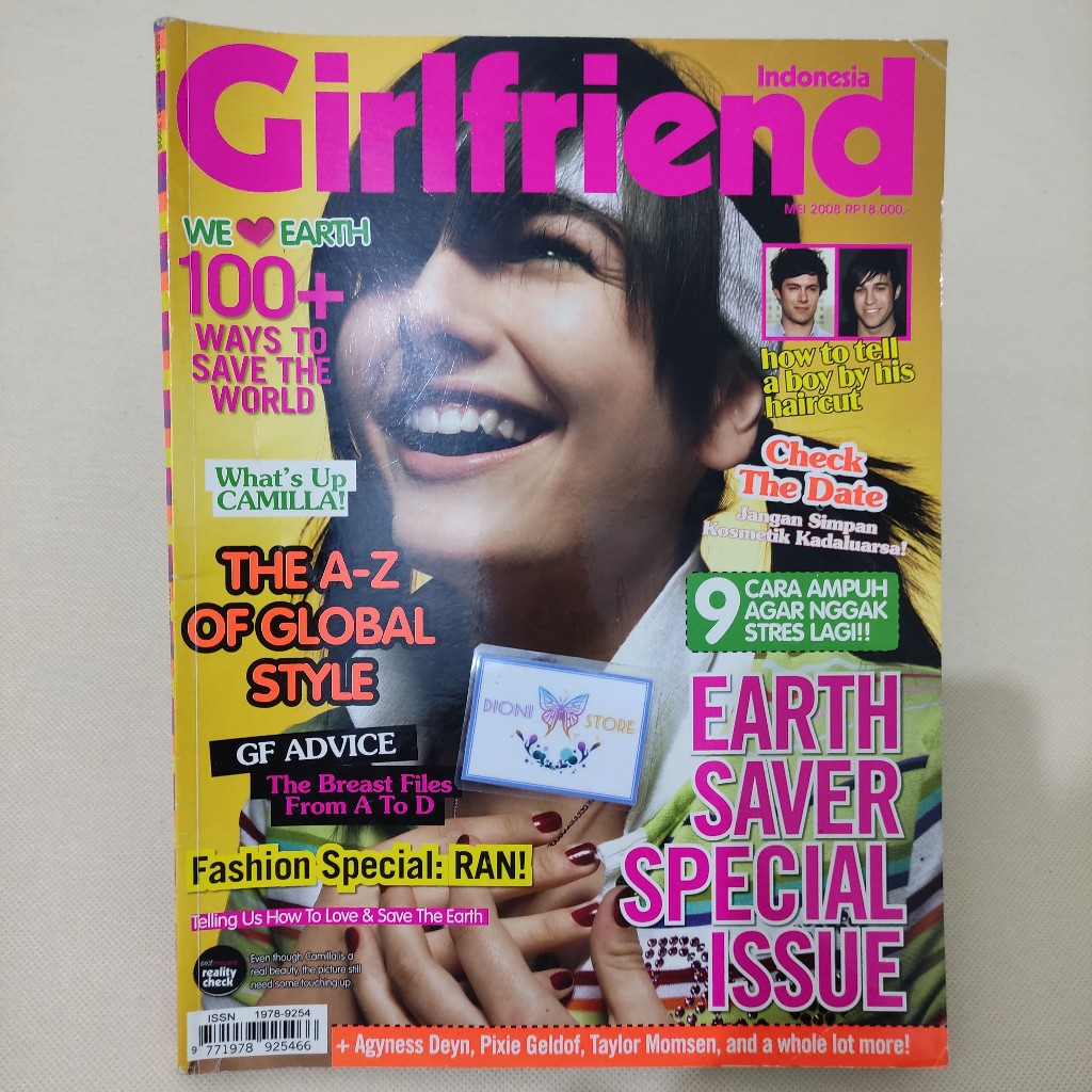 (ORIGINAL) Girlfriend Indonesia Magazine - Cover Camilla - Earth Saver ...