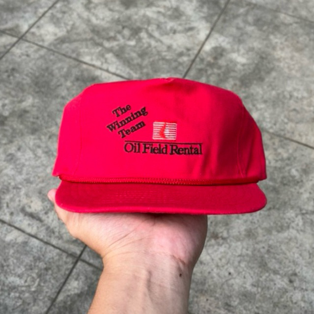 The Winning Team OIL FIELD COMPANY Rental Service OilField Rope HAT CAP ...