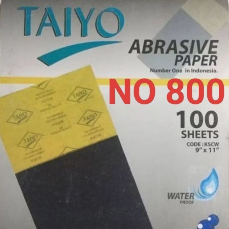 No 800 TAIYO WATERPROOF SAND PAPER NO 800 TAIYO SHEET SANDING KSCW-SS ...
