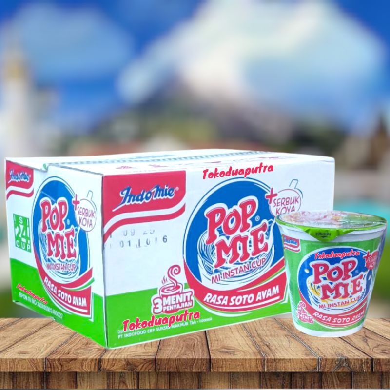 Pop mie Chicken Soto Flavor 1 carton 24 Pcs / instant Noodles Cup Pop ...