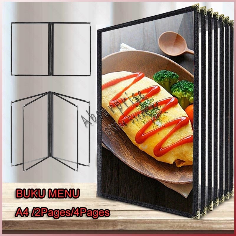 Transparent pvc menu book loose leaf restaurant menu book A4 menu book ...