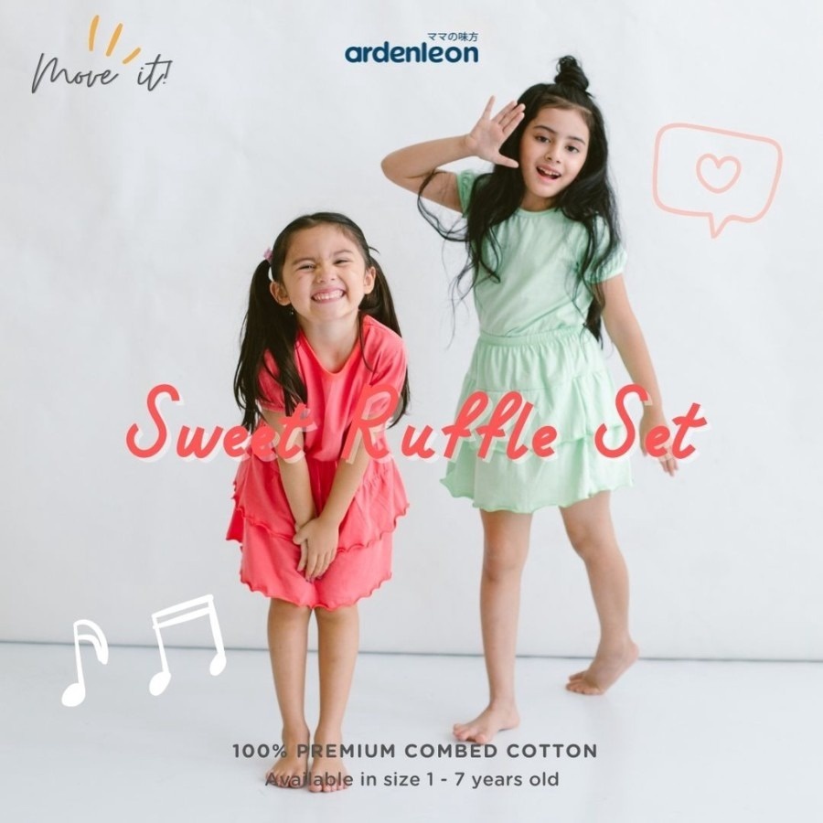 Ardenleon Sweet Ruffle Kids Suit (1-7 Yr) | Shopee Malaysia