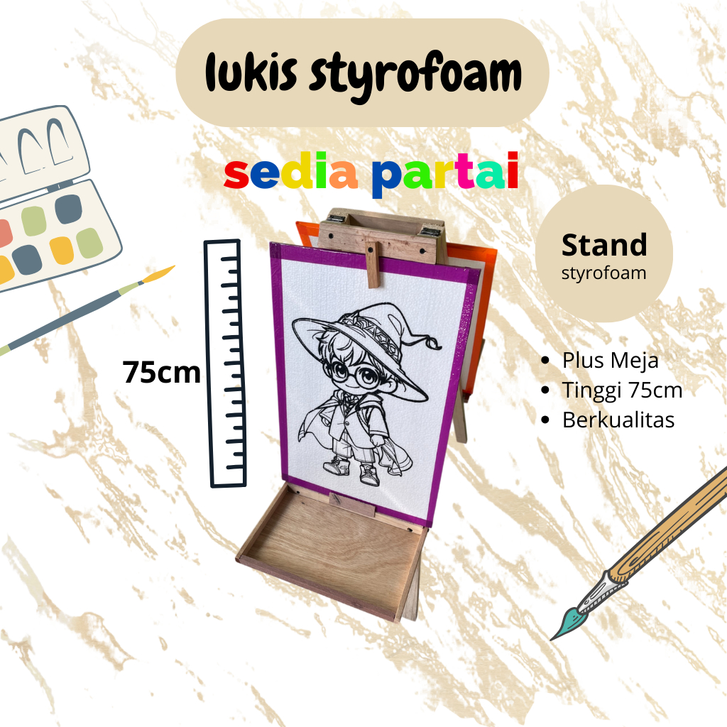 Jagrak Styrofoam Painted Wooden Stand with Quality 2-Sided Table ...