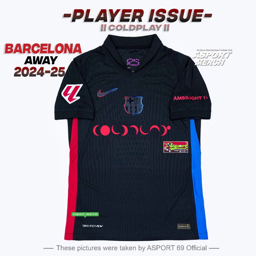 Player ISSUE BARCA AWAY COLDPLAY 24 25 JERSEY COLDPLAY BARCELONA AWAY ...