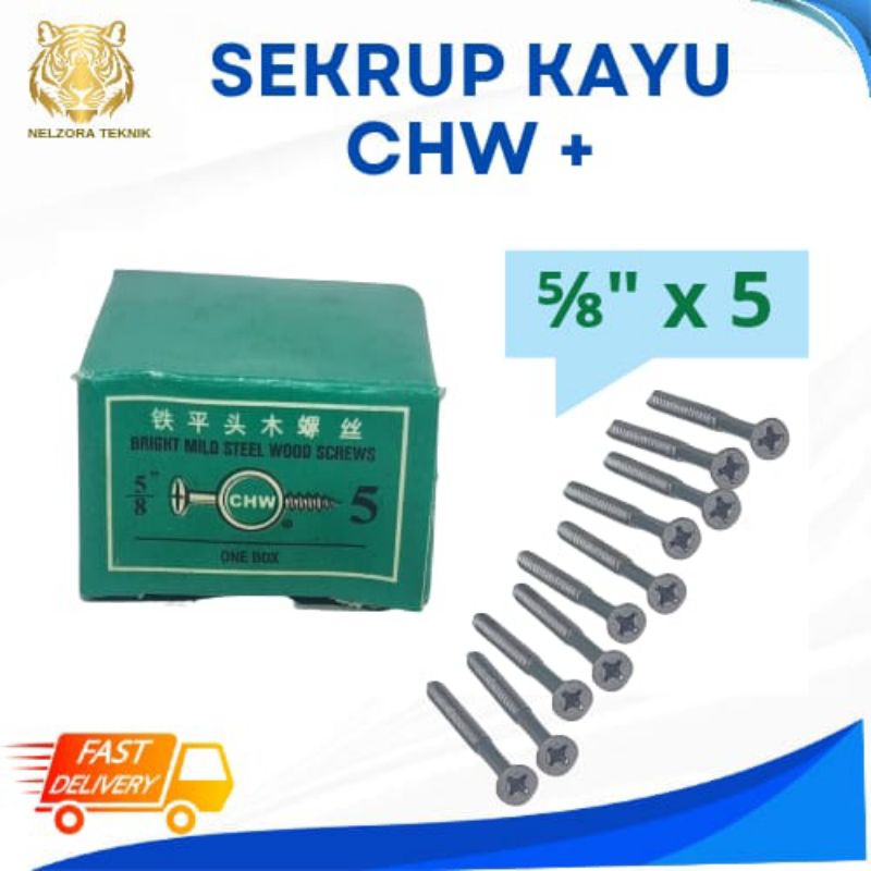 KAYU Chw Wood Screw (+) 5/8inch x 5mm | Shopee Malaysia