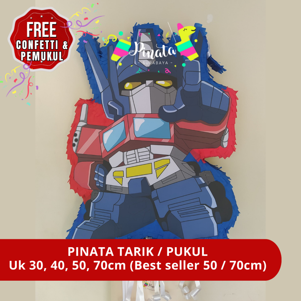 Transformers robot birthday Pinata optimus prime bumblebe punch ...
