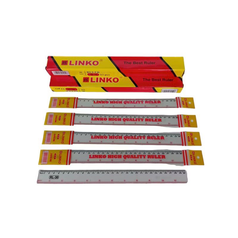 (1 Dozen) LINKO 30cm Mica Plastic Ruler / 30cm Butterfly Line / 30cm ...