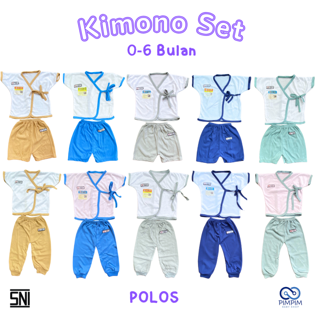 Plain Kimono Suit Set Baby Newborn Baby Pants Clothes Cute Kimono SNI ...