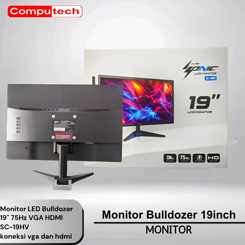 Sonic SC-19HV 19" Inch Hdmi Vga Bulldozer Led Monitor | Shopee Malaysia