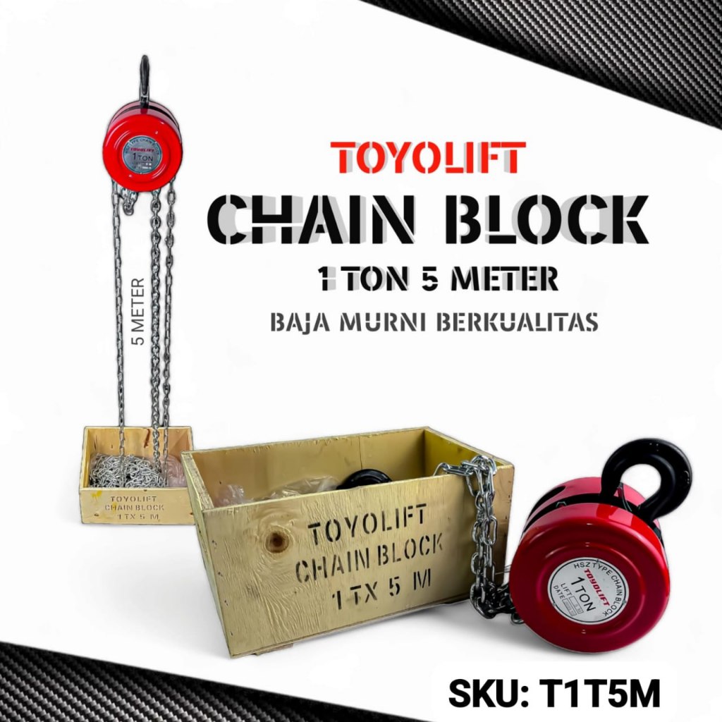 Toyolift GOODS LIFT T1T5M Chainblock Pulley Stainless Steel Tackle ...
