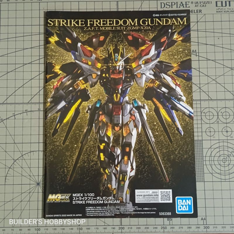 Bandai MGEX 1/100 GUNPLA MG EX STRIKE FREEDOM GUNDAM MANUAL BOOK ...